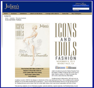Julien’s Auctions 'Icons and Idols' Estate of William Travilla and ...